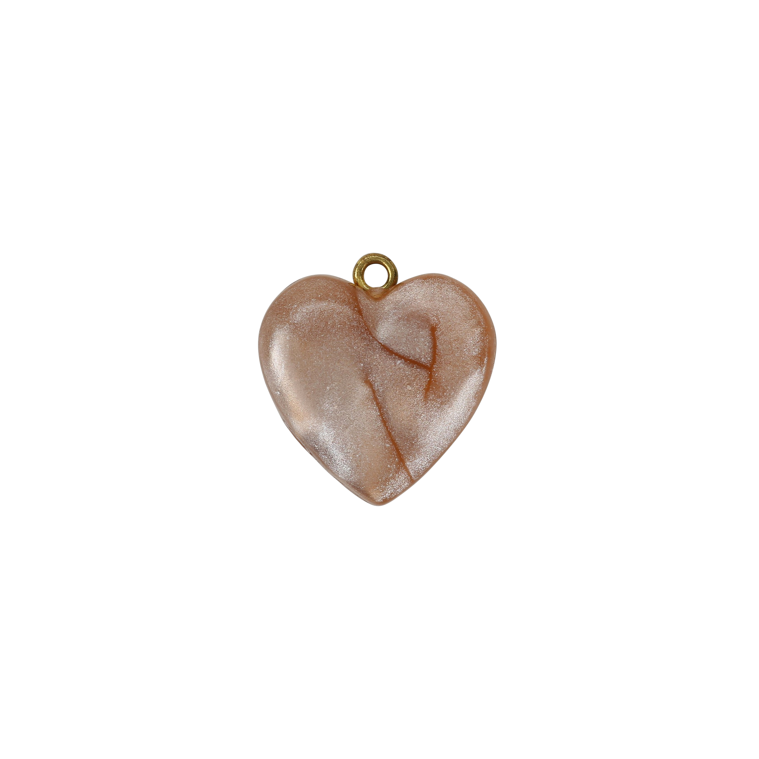 Brown Shimmer Heart Charm – LOGAN TAY