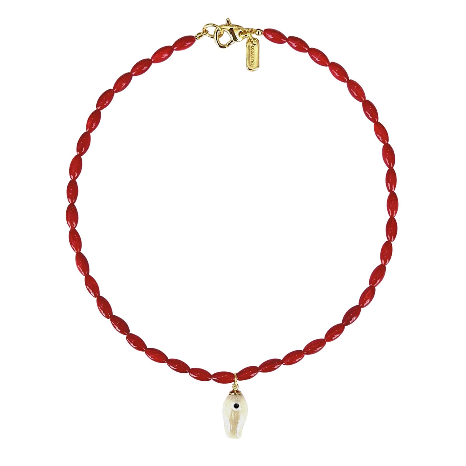 Red Beaded Fish Necklace – LOGAN TAY