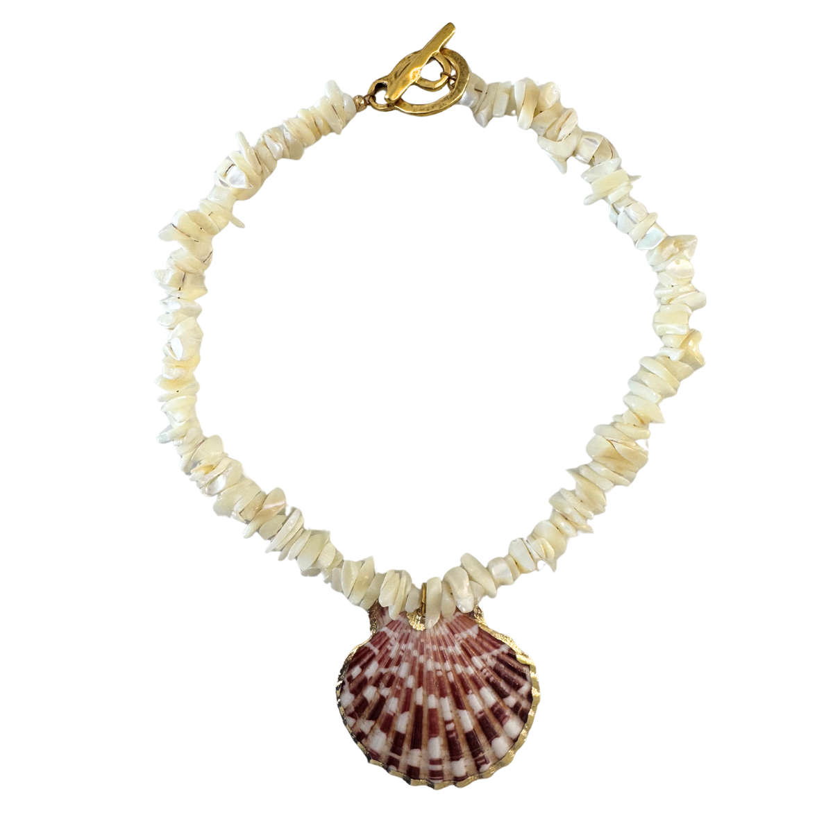 White Chunky Shell Necklace – LOGAN TAY